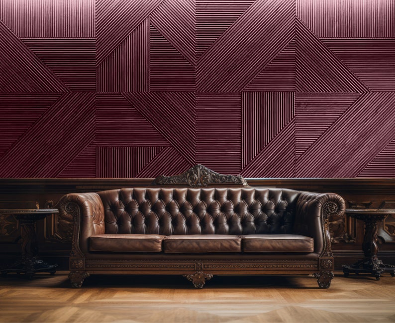 3D Abstract Wall Panels, Modern Reeded Accent Wall Panels, Bedroom Wall ...