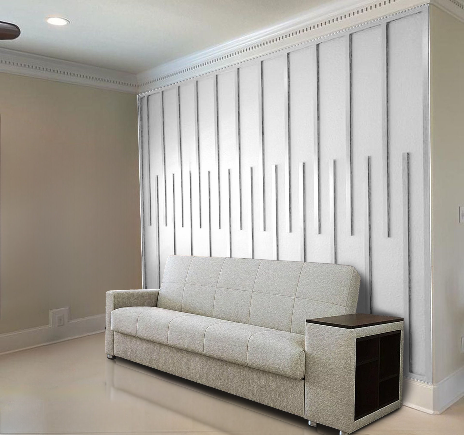 Slat Accent Wall Panels, Ready to Install, MDF Wall Panels, 3D Accent ...