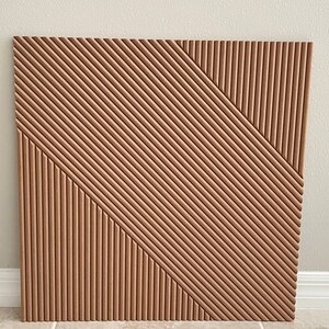 3D Abstract Wall Panels, Modern Reeded Accent Wall Panels, Bedroom Wall ...