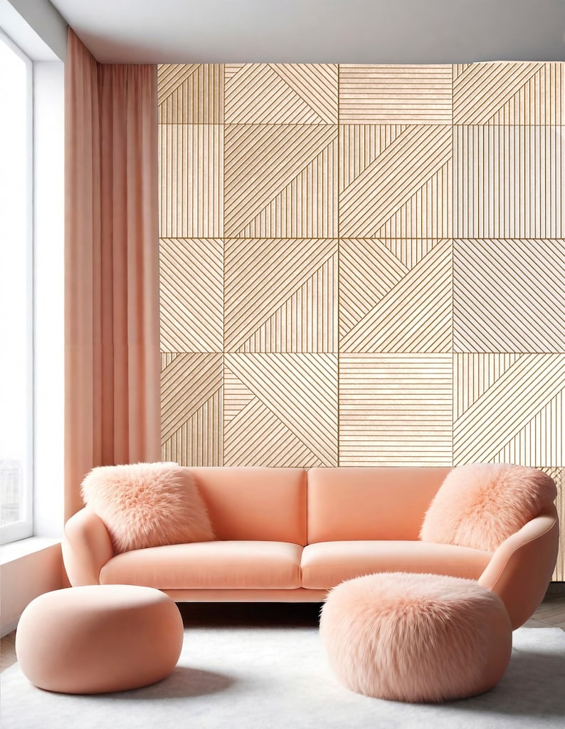 Square Wall Panels for Bedroom, Living Room, Home, Office, 3D Wall ...
