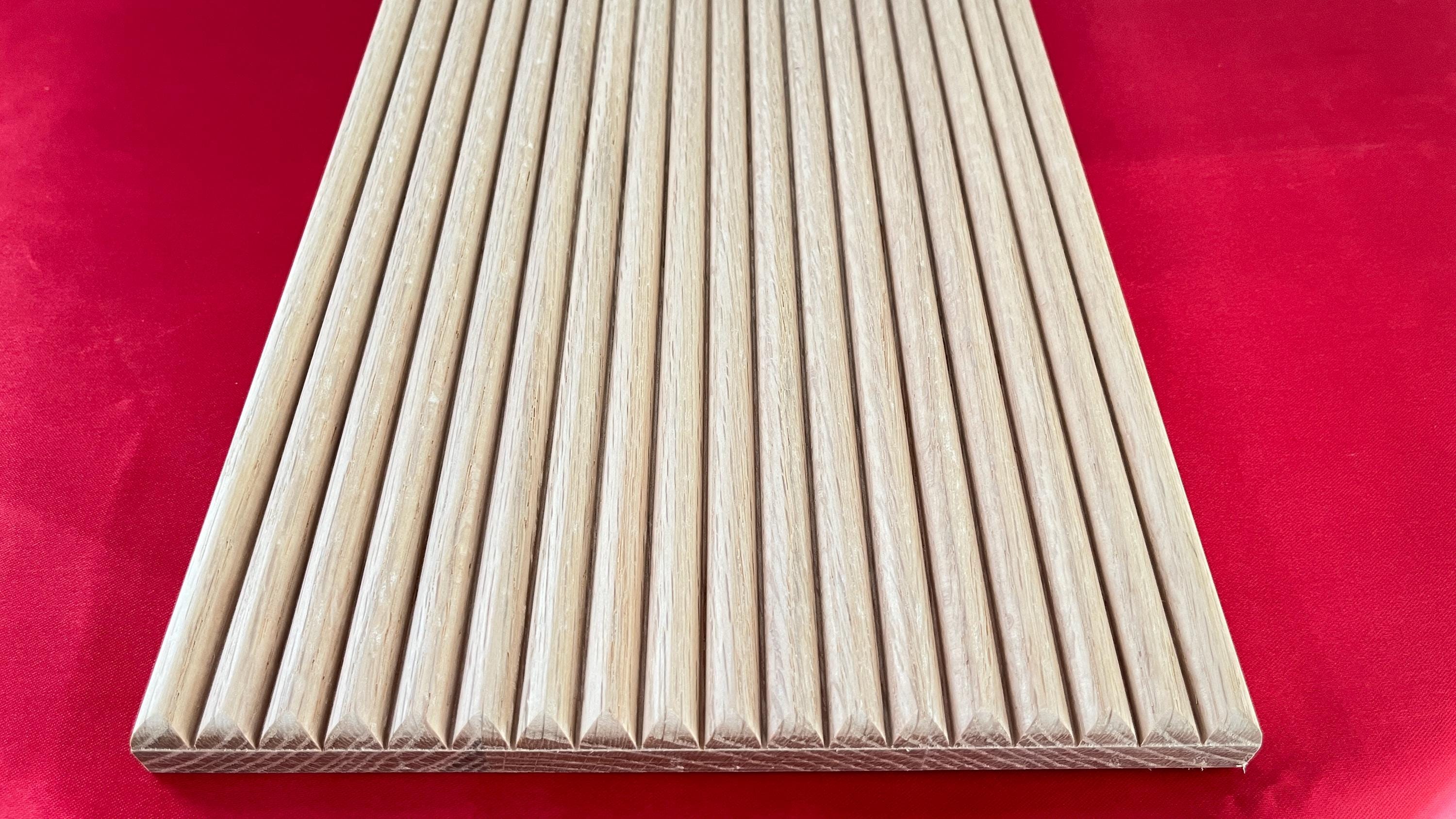 OAK Wood Reeded 1/2 in Kitchen Island Panels, Handmade, 3D OAK Wood ...