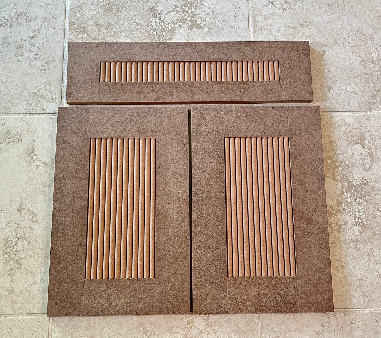 New Custom Size Reeded Cabinet Doors, Replacement Cabinet Door, Drawer ...