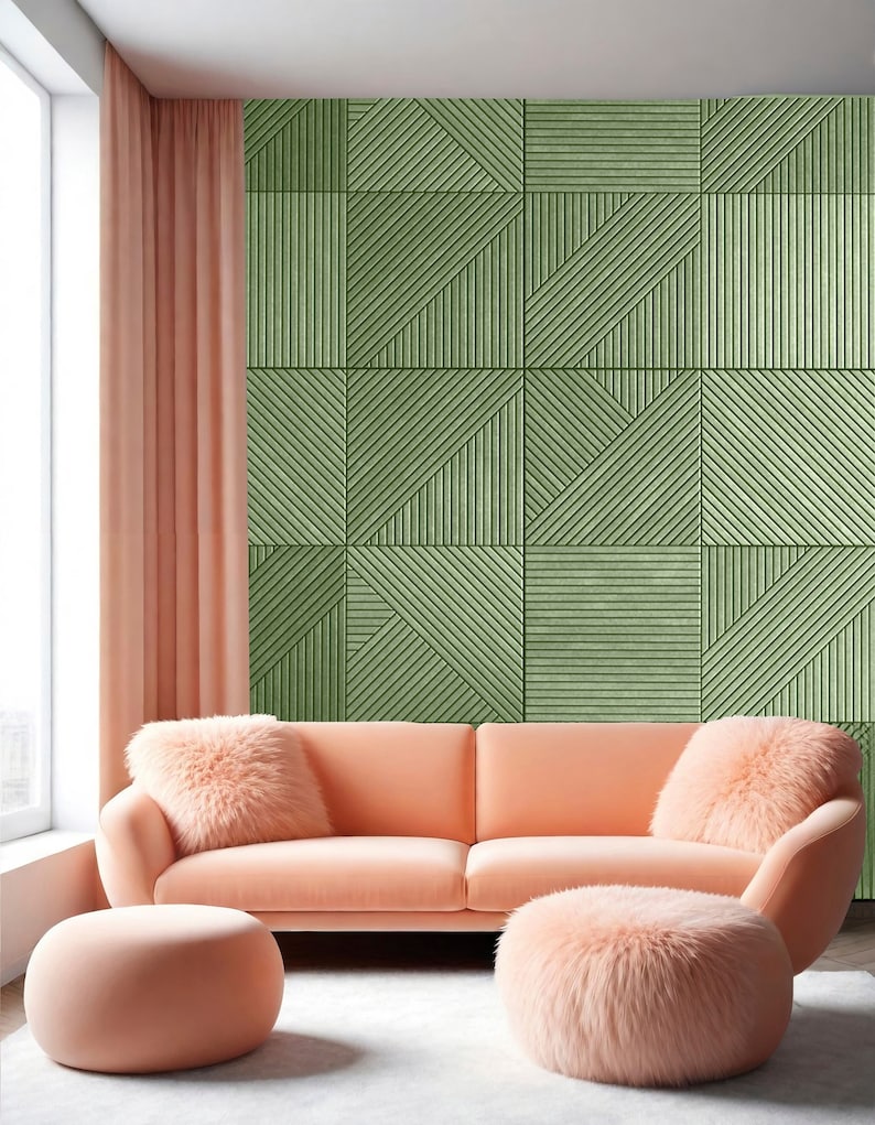 Square Wall Panels for Bedroom, Living Room, Home, Office, 3D Wall ...