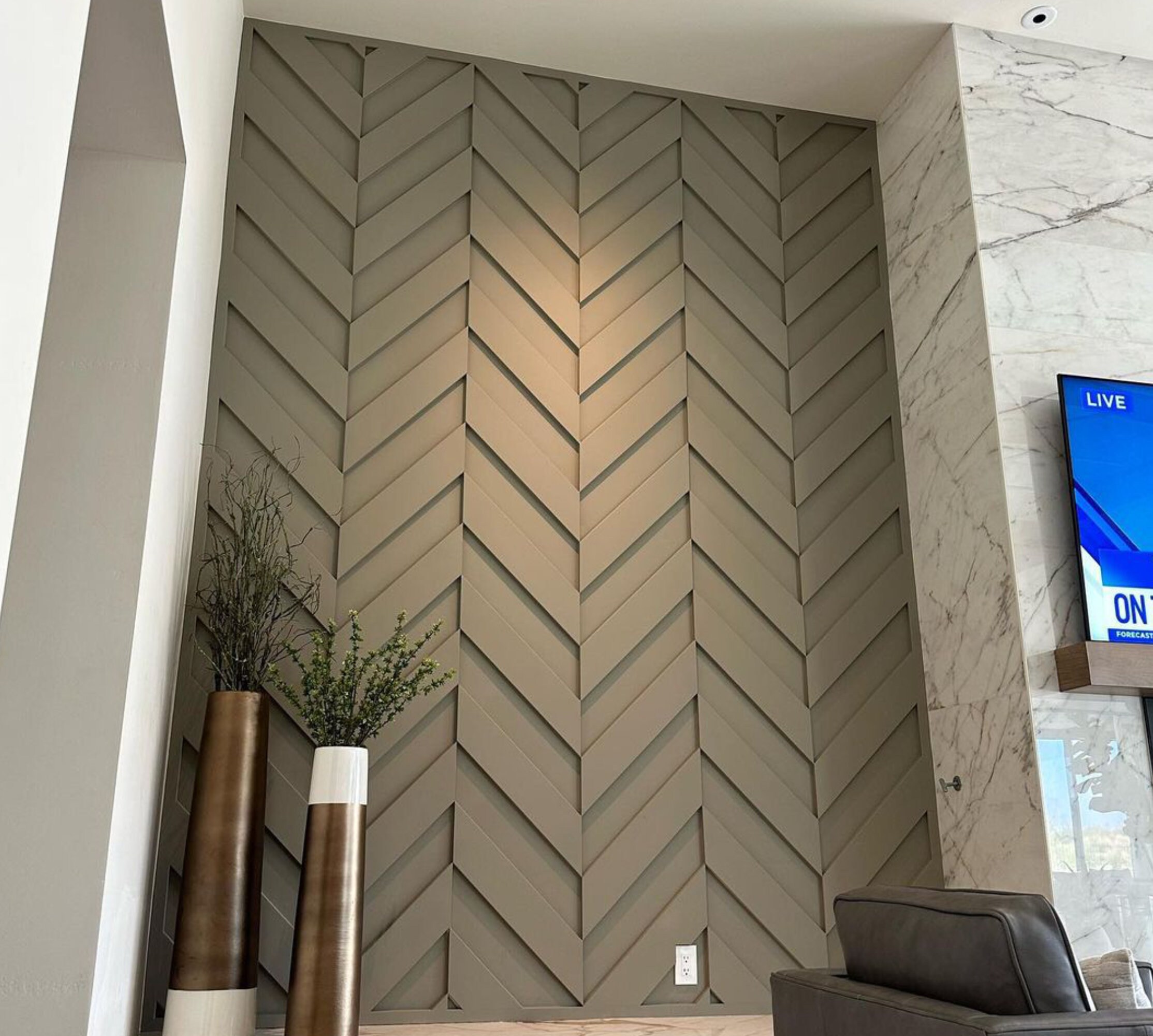 Modern Accent Wall Panels, Handmade Home Decor, Ready to Install, MDF ...