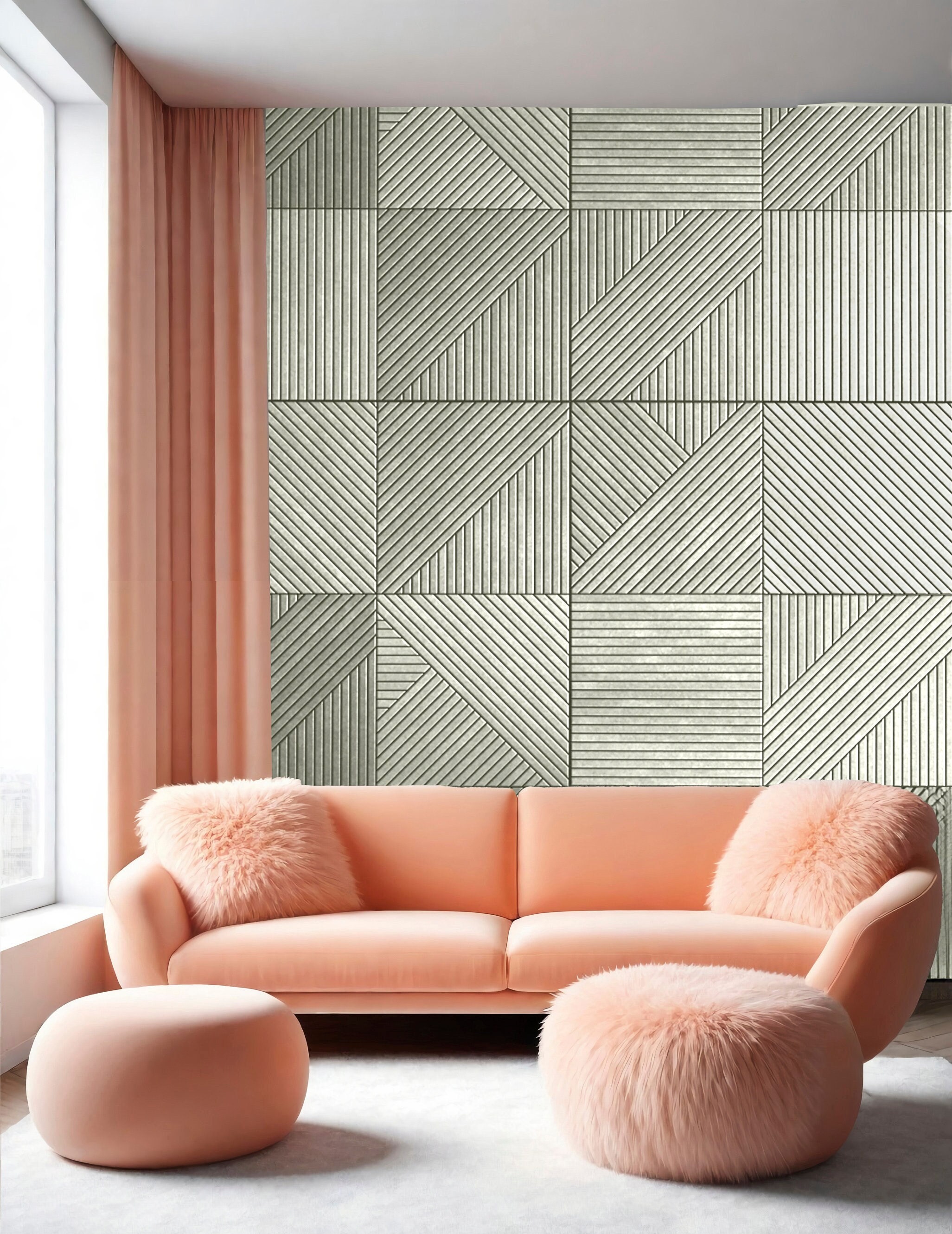 Square Wall Panels for Bedroom, Living Room, Home, Office, 3D Wall ...
