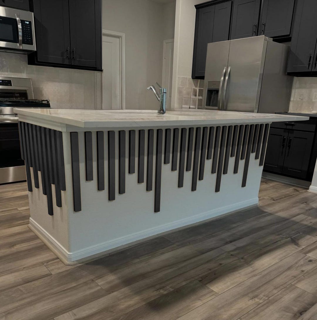 Kitchen Island Slats, Kitchen Island Decoration, Kitchen Island Accent ...