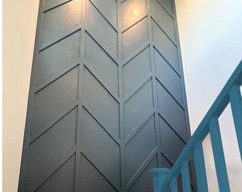 Geometric Accent Wall Design, Pre-cut MDF Accent Wall Panels Kit, Ready ...