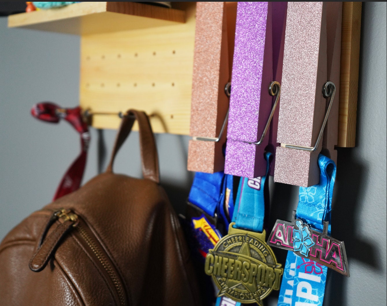 Engraved Medal Award Holder Cheer Metal Holder Cheerleading Award ...