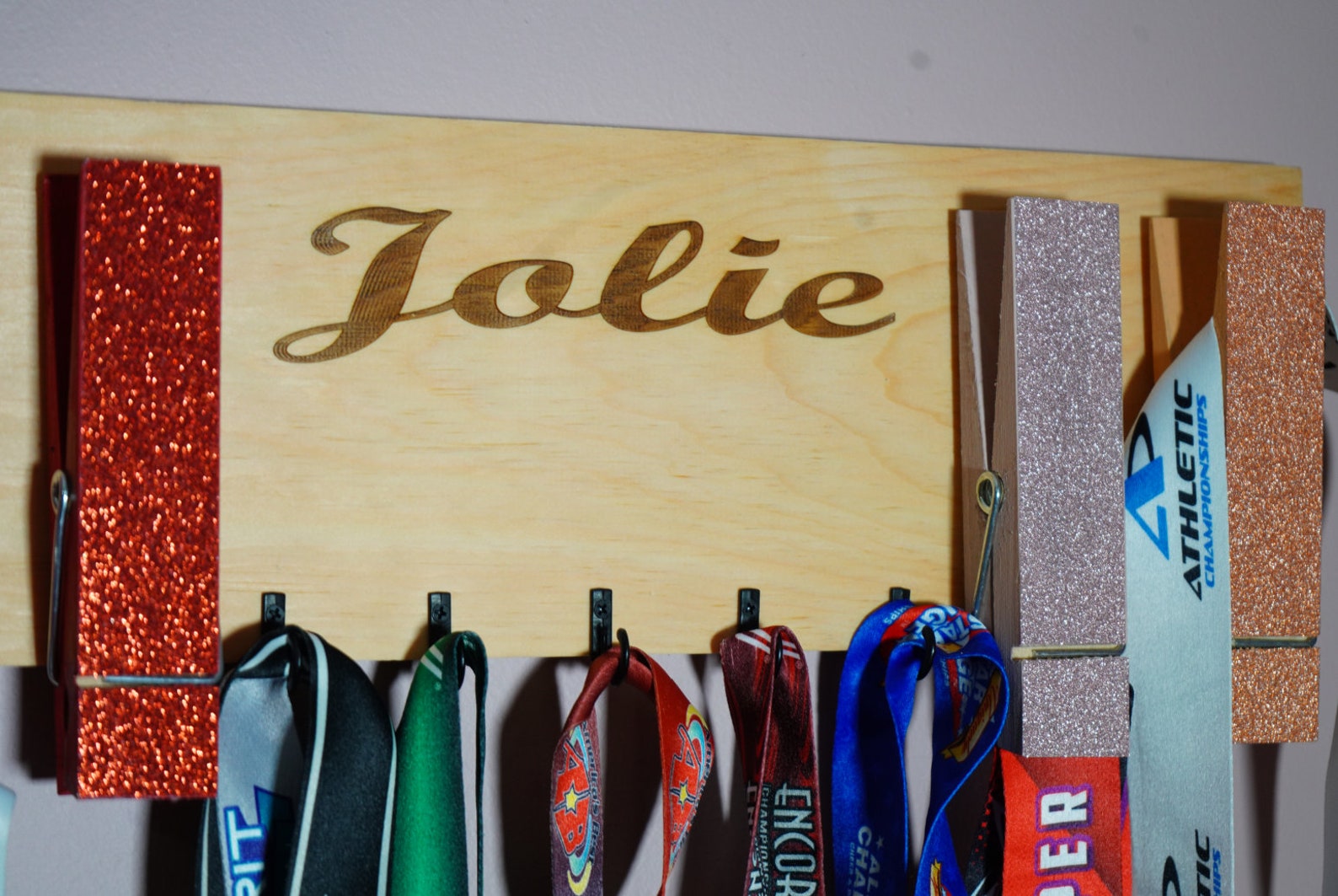 Engraved Medal Award Holder Cheer Metal Holder Cheerleading Award ...