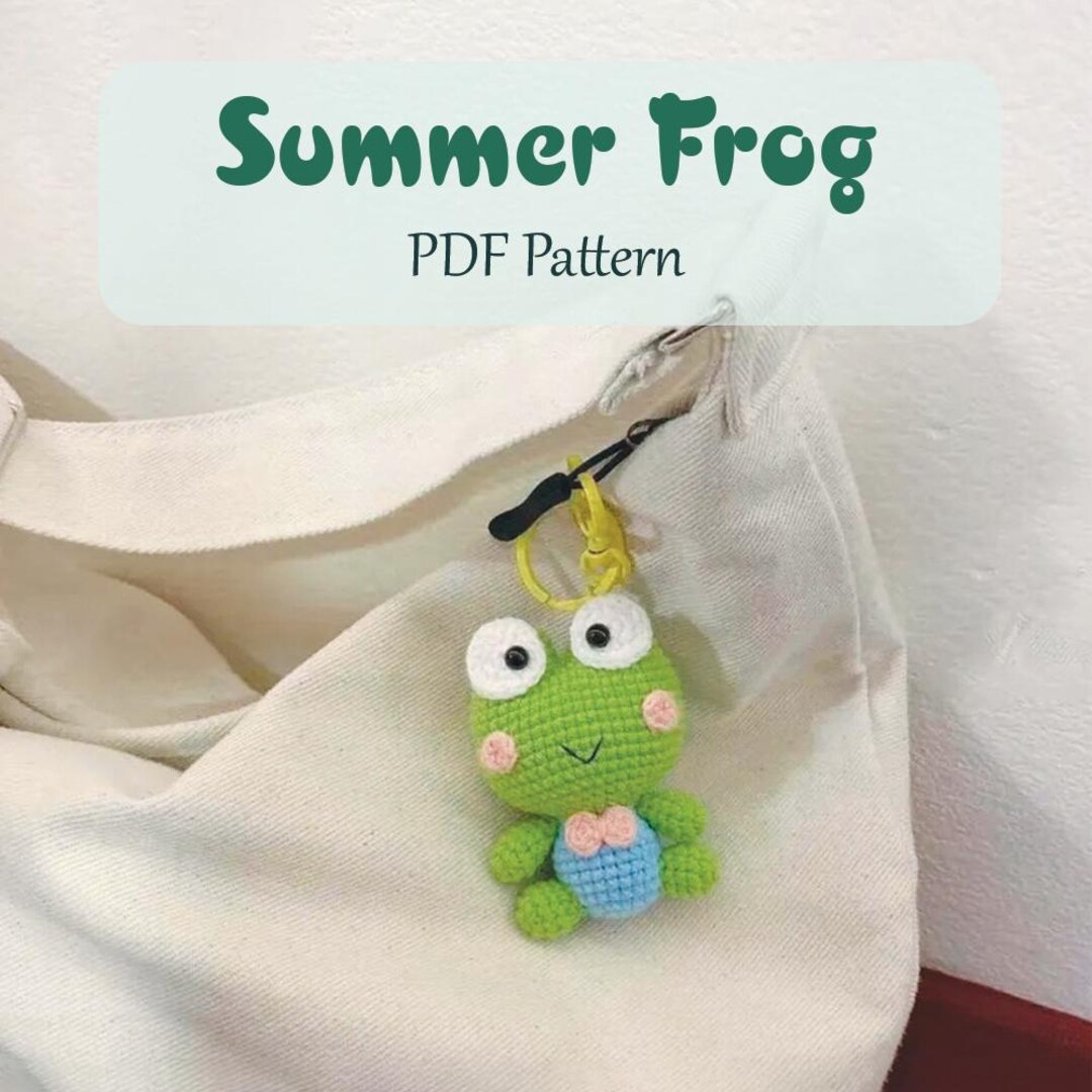 Frog Keychain Crochet Pattern. Frog Pattern. Toad Pattern. Amigurumi ...