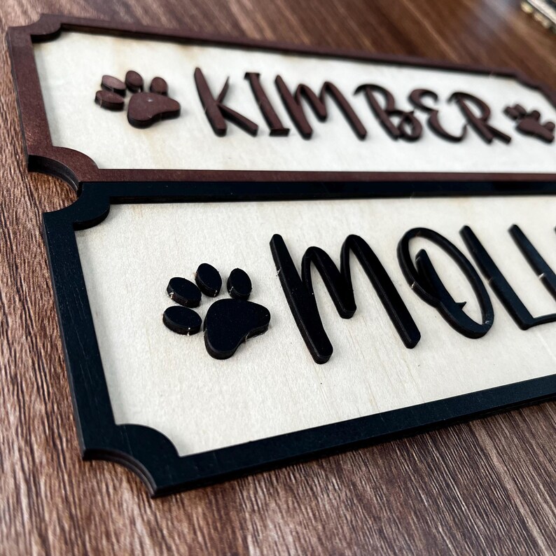 Wooden Pet Name Sign: Personalized Dog Cat Plaque - Etsy