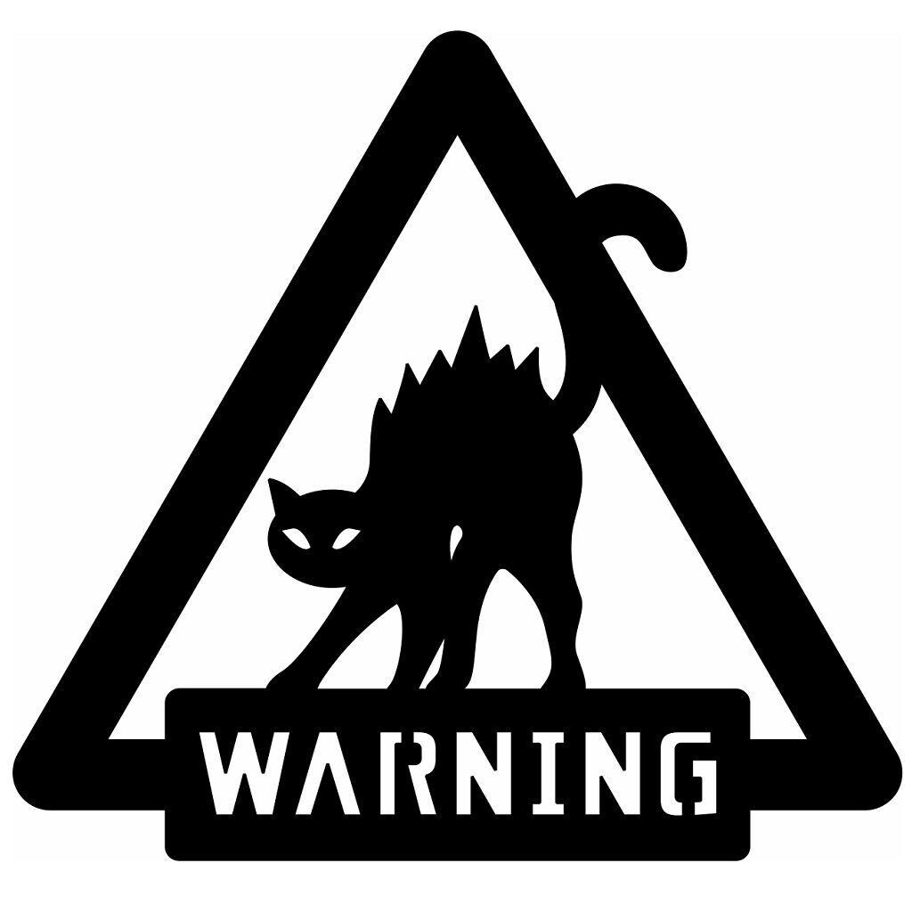 Funny Cat Warning Sign Decorative SVG, Wood Sign DIY Project - Etsy