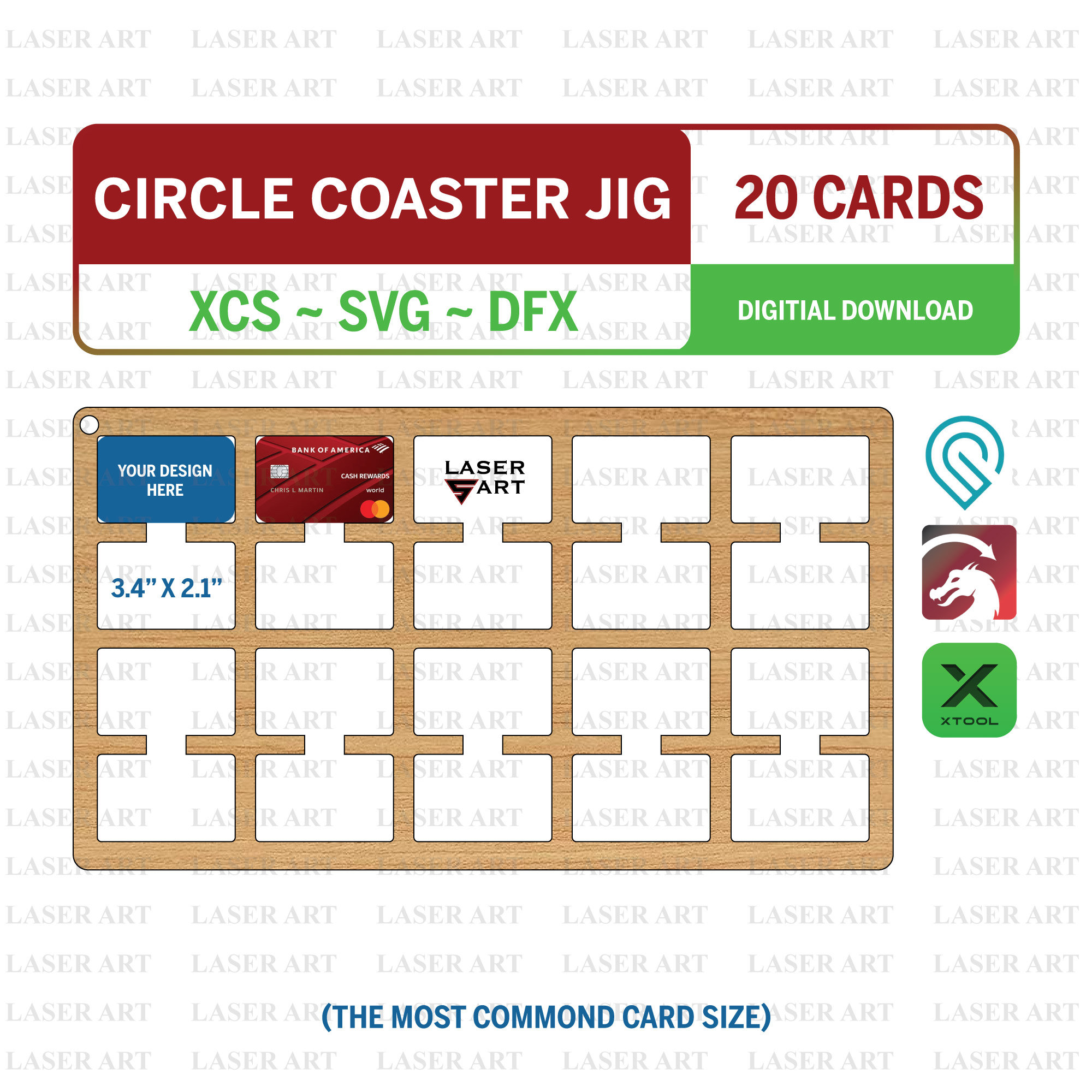 Metal Business Card Jig, 3.4 X 2.1 Inches - Common Credit Card Size ...