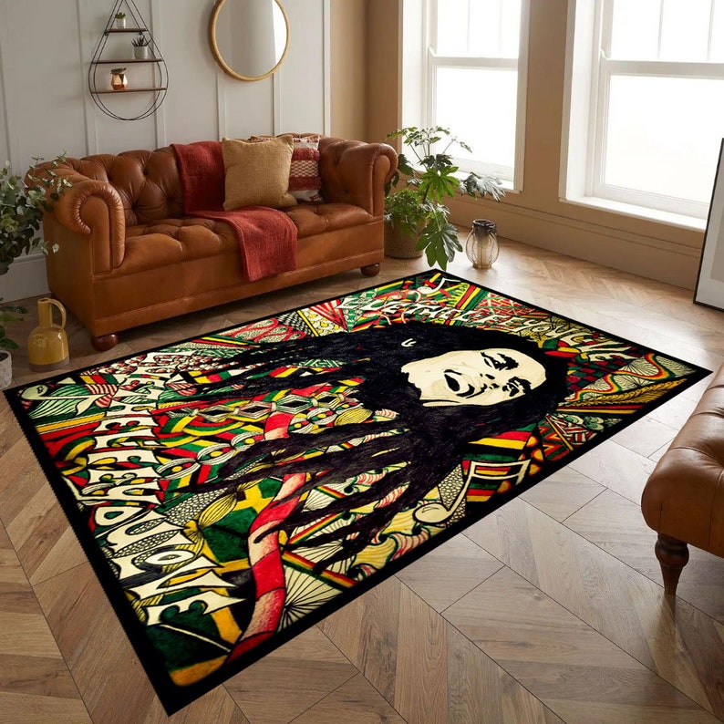 Bob Marley Pattern Rug, Bob Marley,marijuana,weed Rug,bob Marley Fan ...