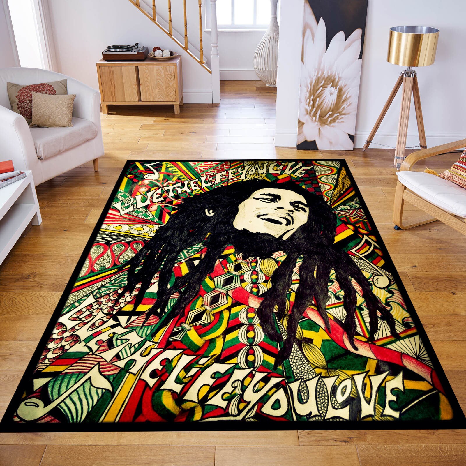 Bob Marley Pattern Rug, Bob Marley,marijuana,weed Rug,bob Marley Fan ...