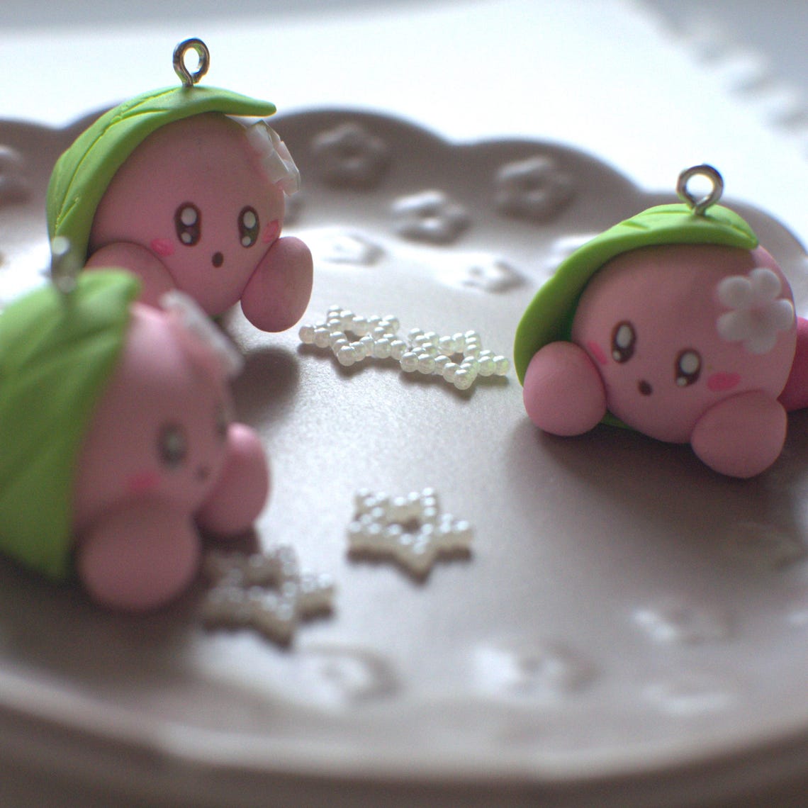 Kirby Sakura Mochi Keychain - Etsy