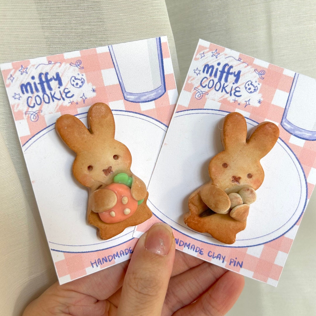 Customizable Miffy Cookie Clay Pin - Etsy