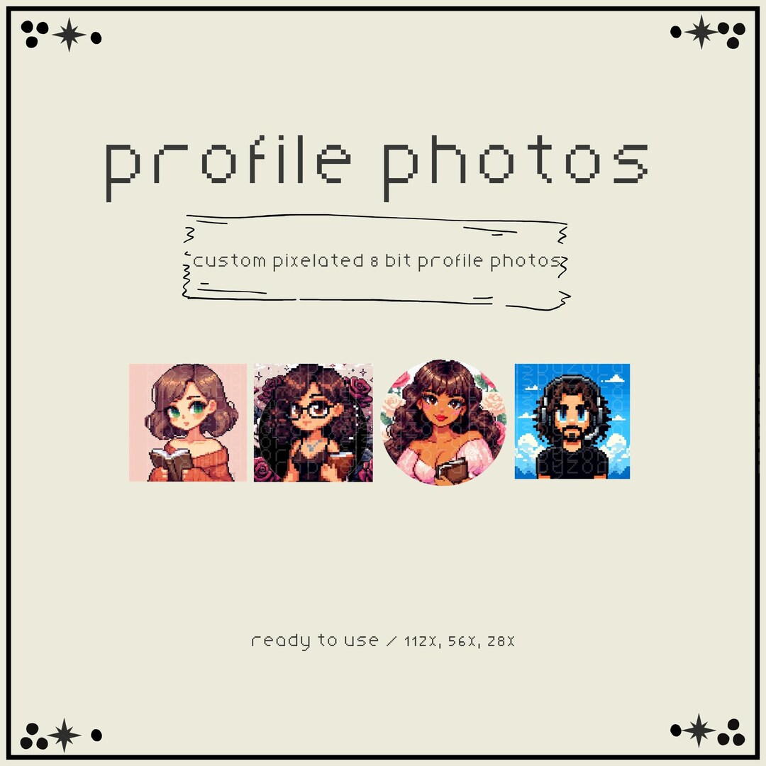 Custom Pixelated Profile Photo, Custom Social Media Avatar, Custom ...