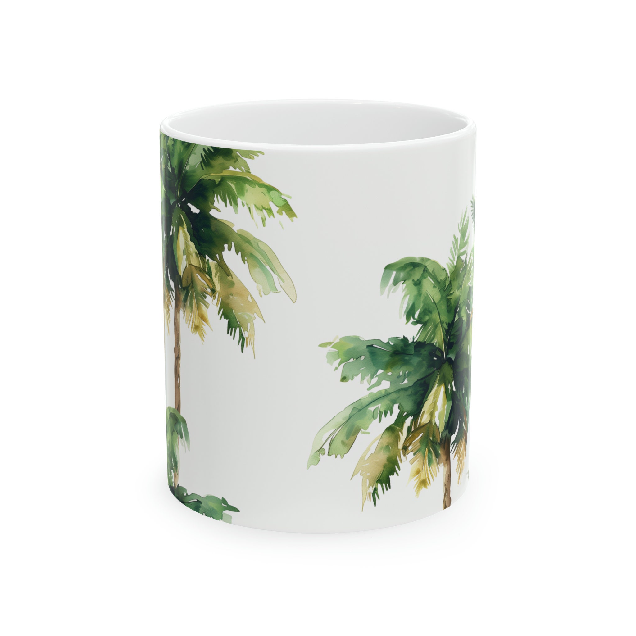 Boho Palm Trees Mug, Boho Chic Coffee Mug, Pretty Mug, Palm Tree Mug ...
