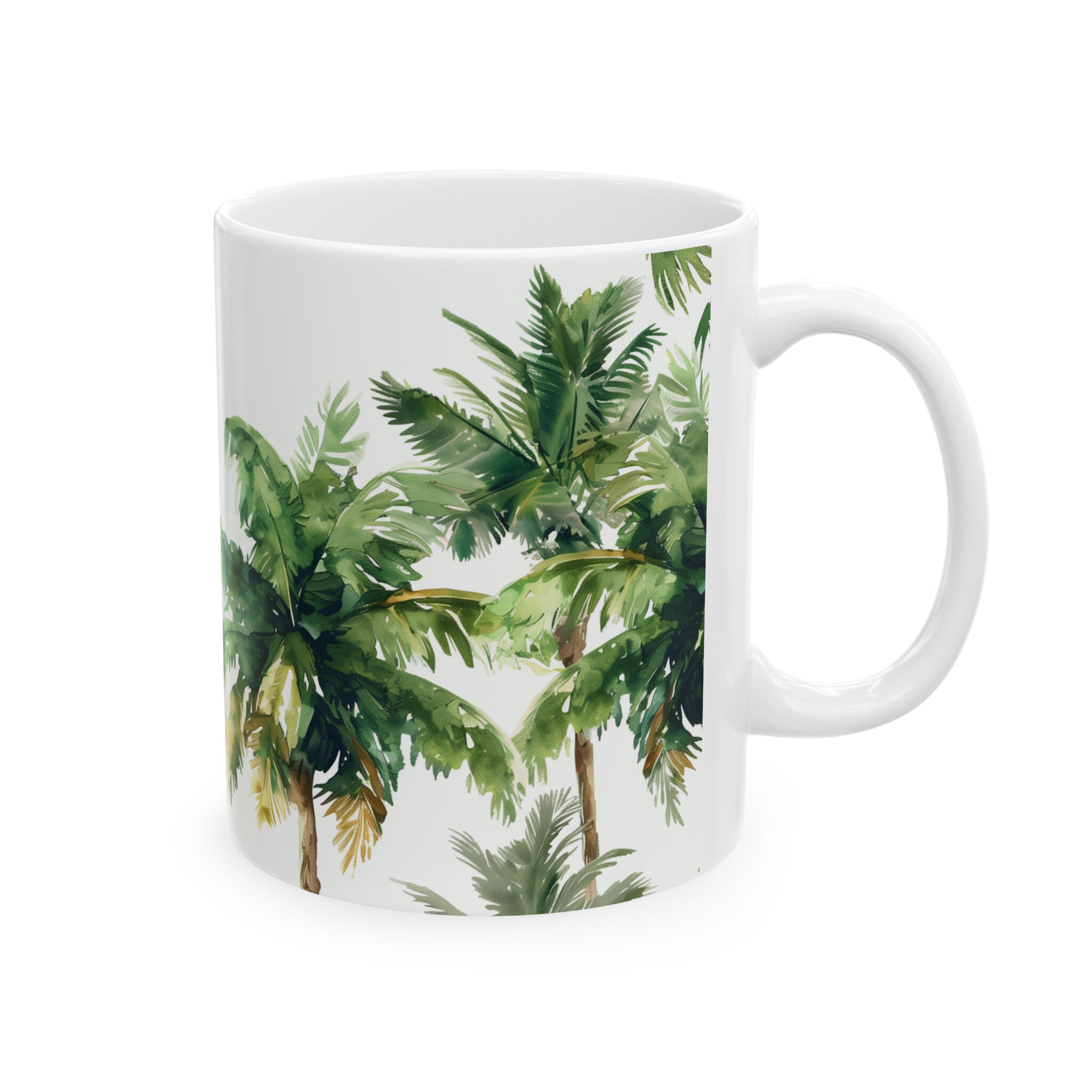 Boho Palm Trees Mug, Boho Chic Coffee Mug, Pretty Mug, Palm Tree Mug ...