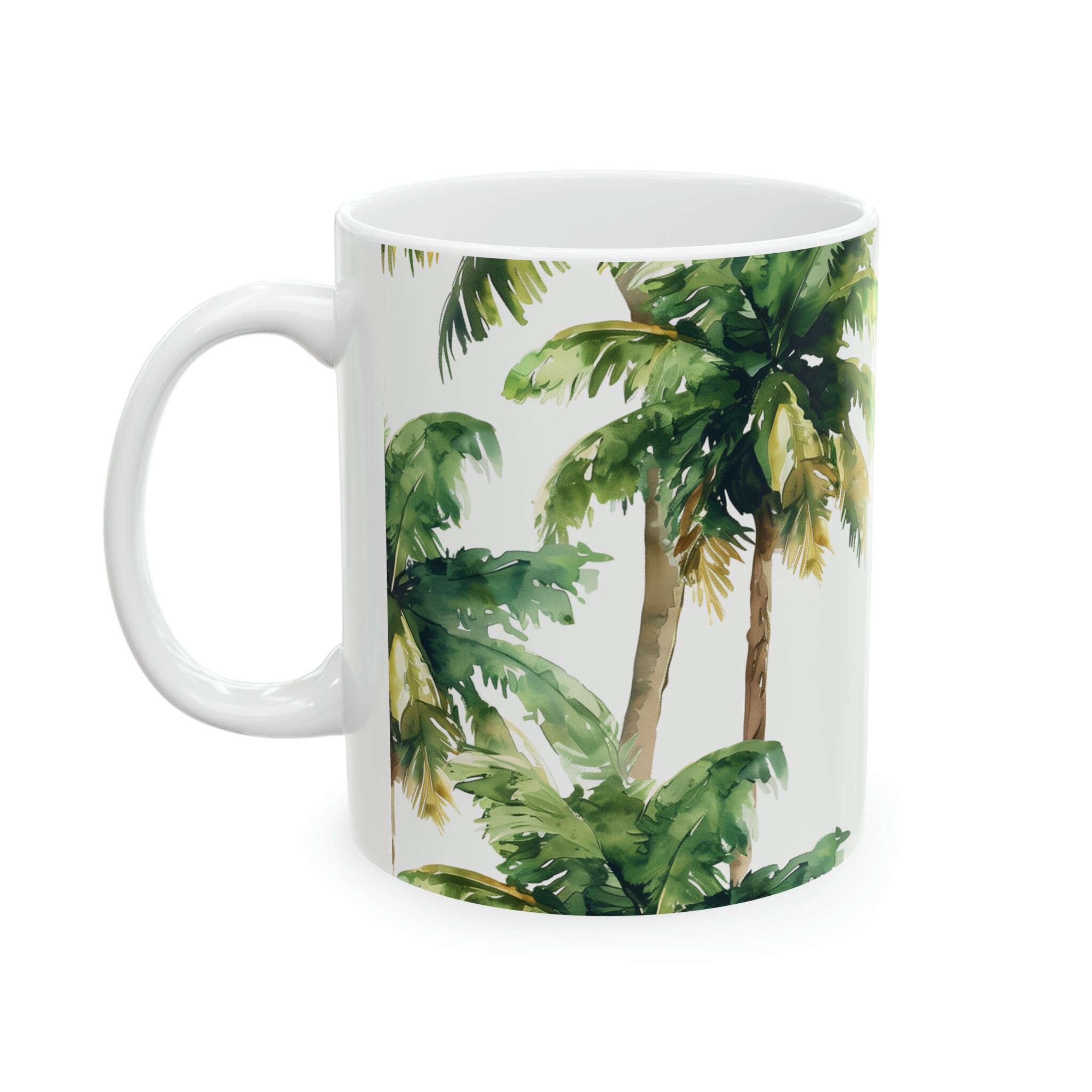 Boho Palm Trees Mug, Boho Chic Coffee Mug, Pretty Mug, Palm Tree Mug ...
