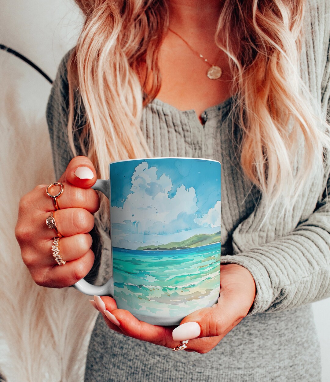Flamenco Beach Mug, 15oz Mug, Culebra Souvenir, Puerto Rico Souvenir ...