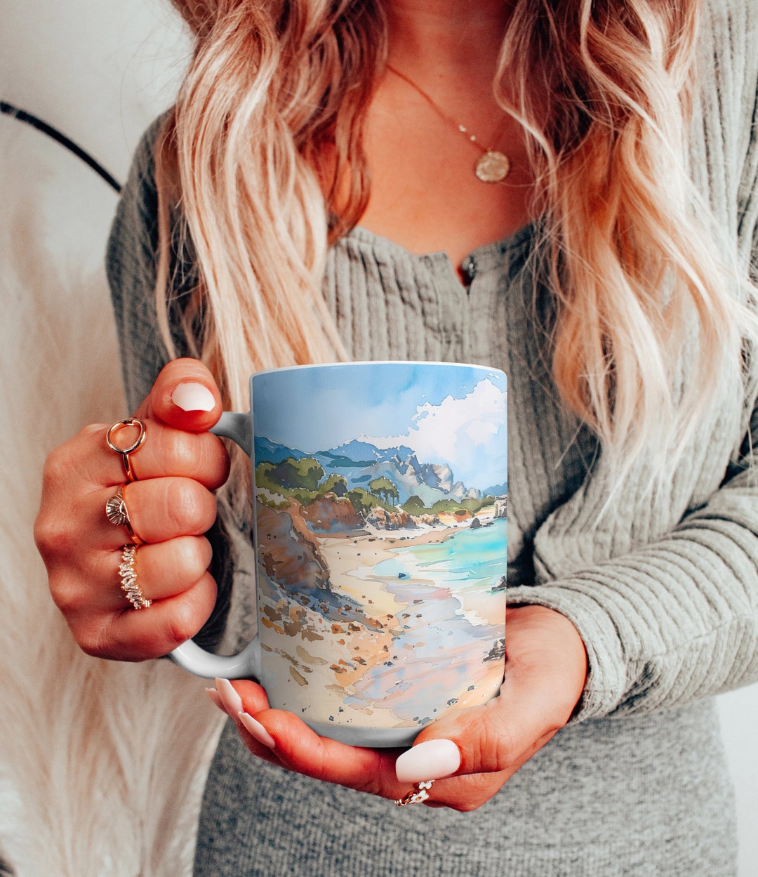 Elafonissi Beach Mug, 15oz Mug, Crete Mug, Greece Mug, Greece Souvenir ...