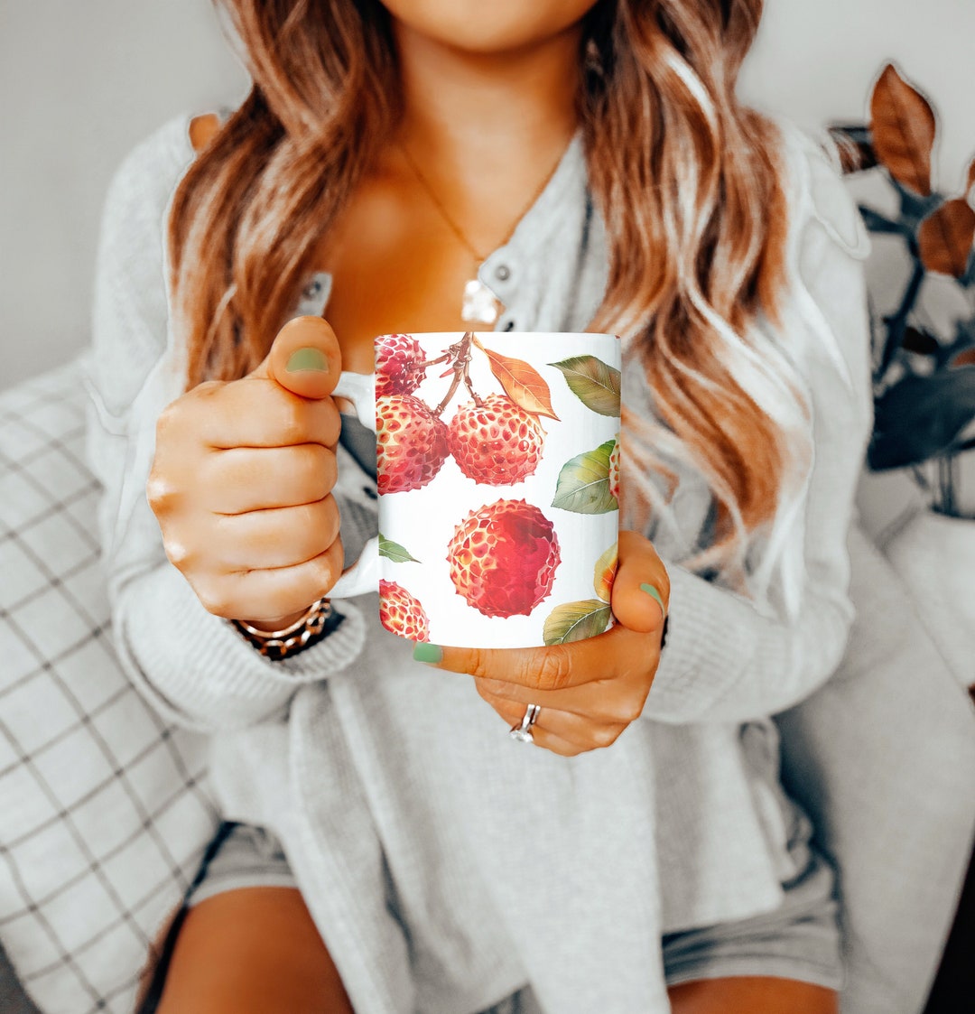 Lychee Mug, Lychee Coffee Mug, Lychee Lover Mug, Lychee Teacup, Fruit ...
