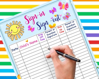 Sign in Sheets for Daycare School Preschool Sports - Etsy