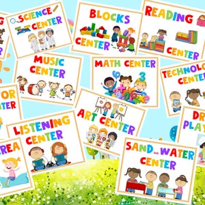 CENTER SIGNS for Pre-k and Kindergarten Daycare Center Digital Download ...