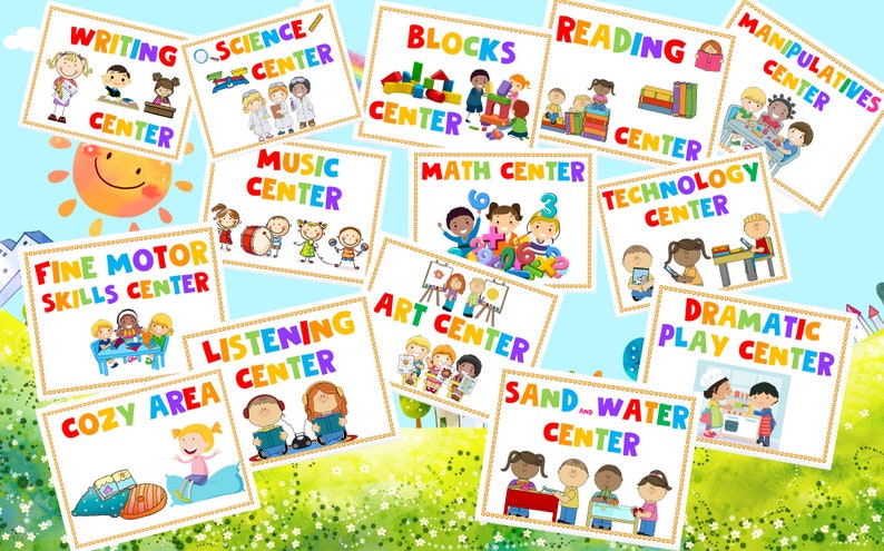CENTER SIGNS for Pre-k and Kindergarten Daycare Center Digital Download ...