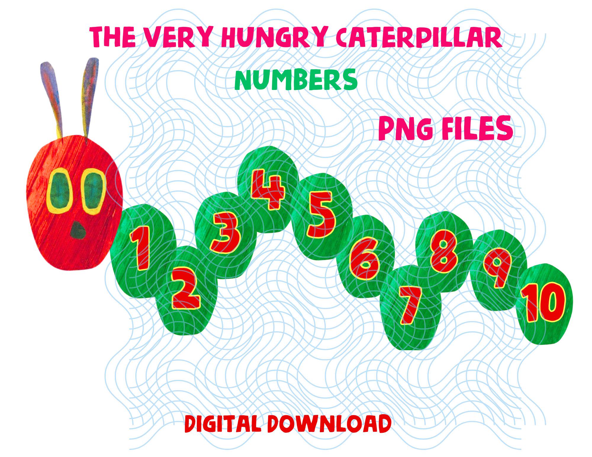 Classroom Numbers Decor the Very Hungry Caterpillar Numbers Clipart Set ...