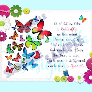 Butterfly Inspirational Poem Print: Nursery Decor (digital Download) - Etsy