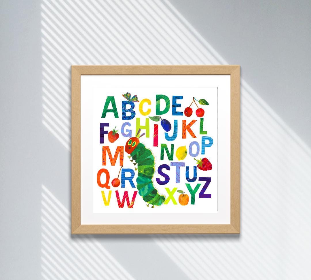 The Very Hungry Caterpillar Alphabet T-shirt PNG Transfer Digital ...