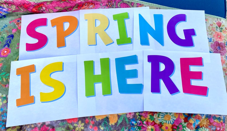 Printable SPRING IS HERE Bulletin Board Decor Digital Download Pdf File ...