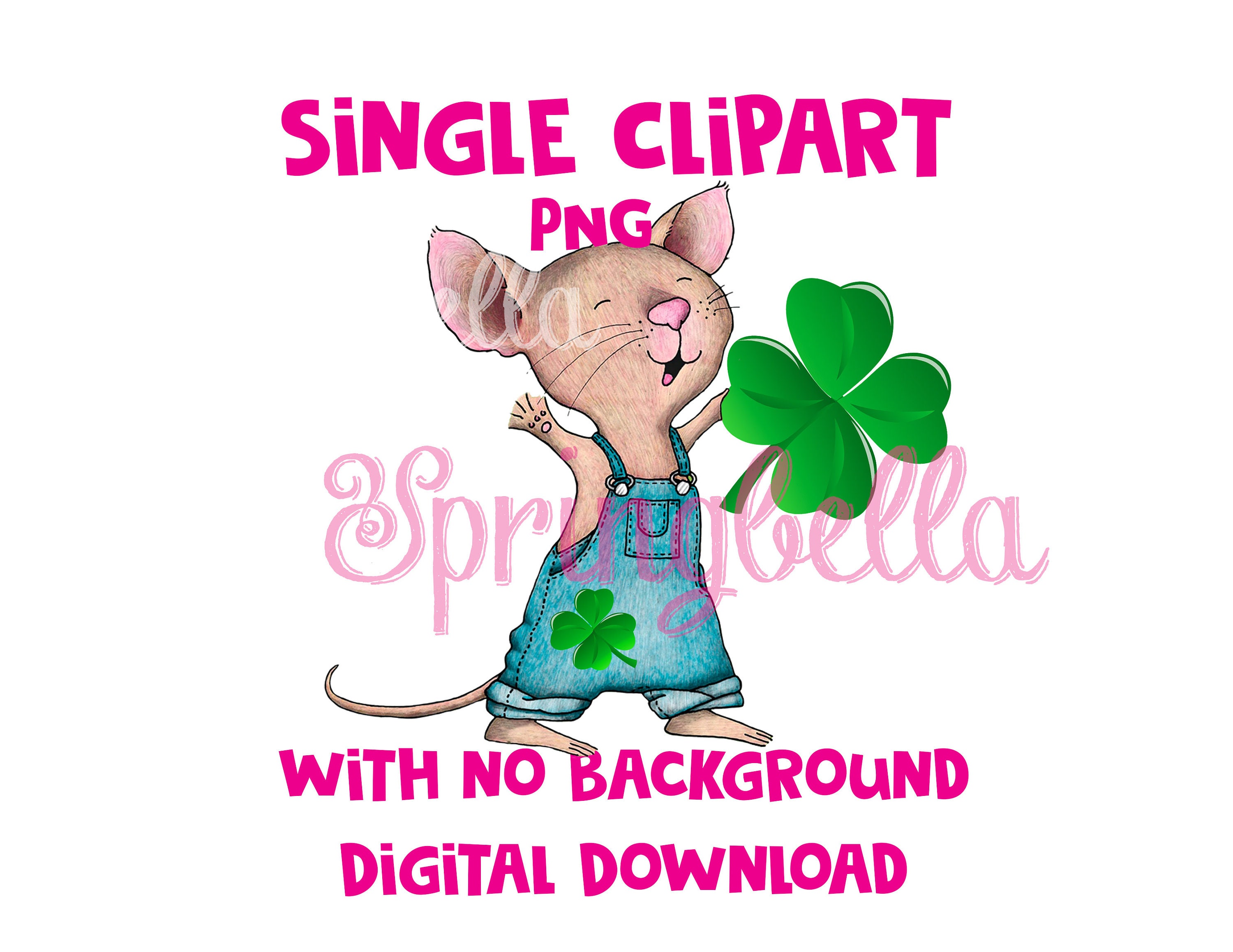 If You Give a Mouse a Cookie Shamrock Single PNG Transparent Digital ...