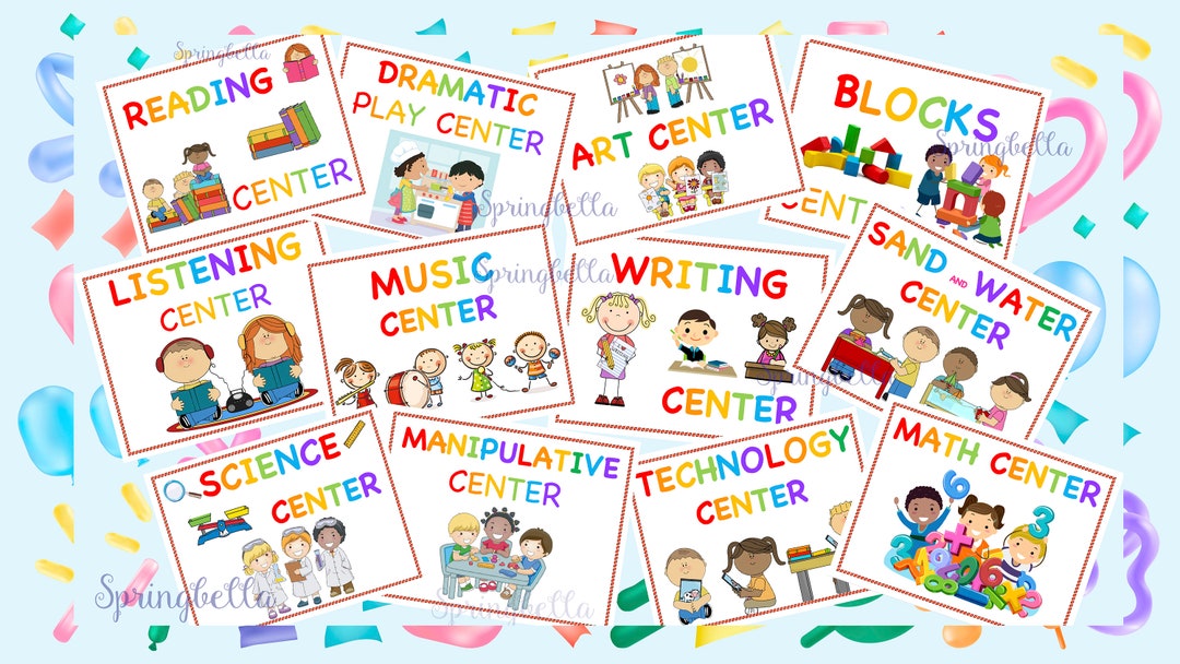 Pre-k Center Signs: Classroom Decor (PDF Download) - Etsy