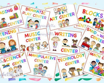CENTER SIGNS for Pre-k and Kindergarten Daycare Center Digital Download ...