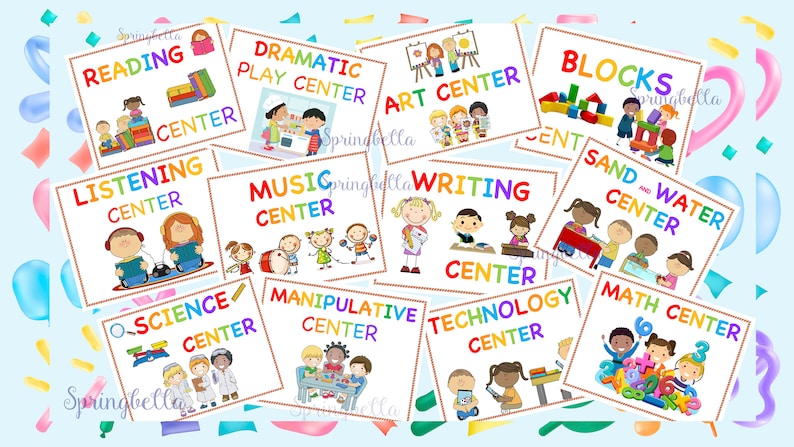 Pre-k Center Signs: Classroom Decor (PDF Download) - Etsy