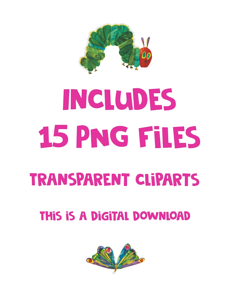 Eric Carle Animals Clipart PNG Transparent Digital Download - Etsy