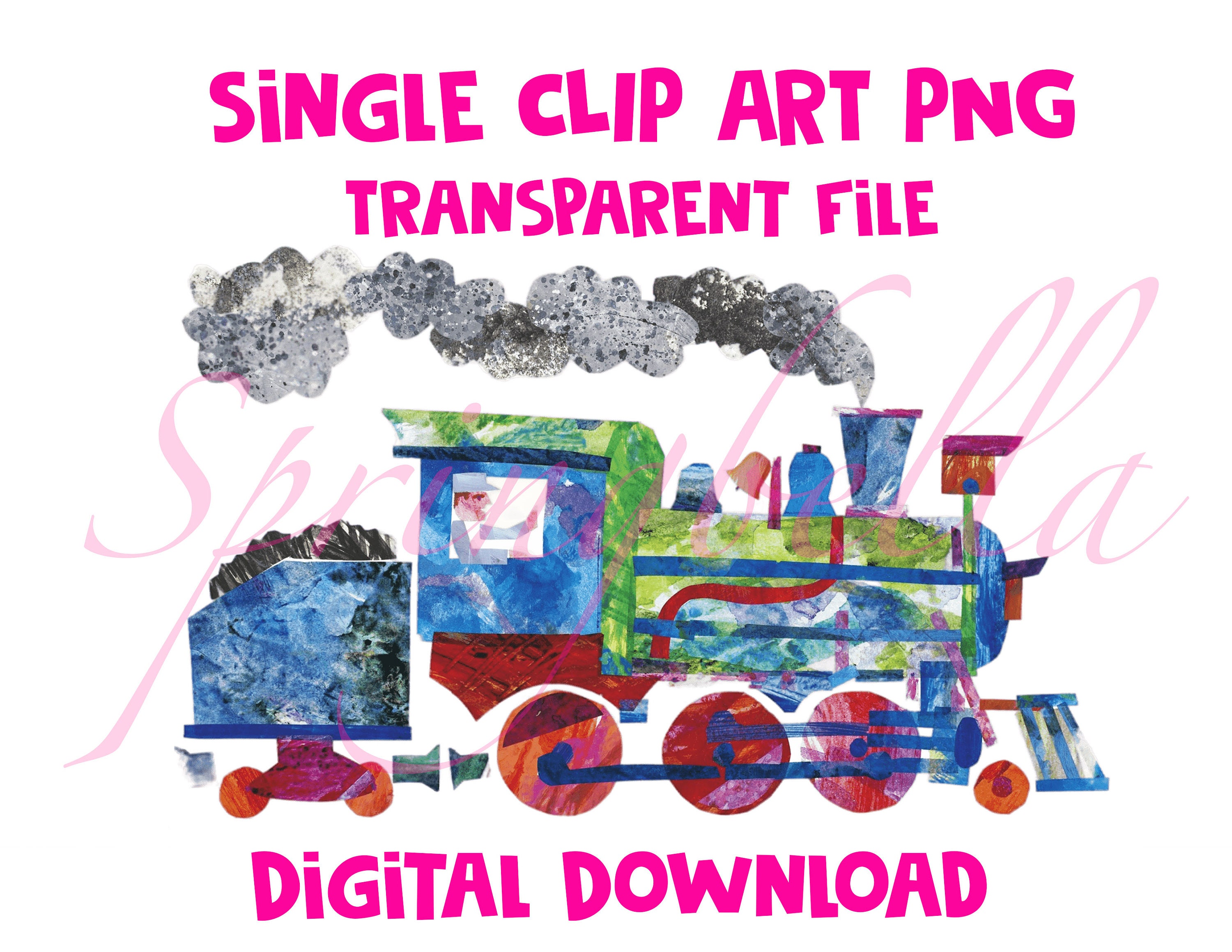 The Very Long Train Eric Carle Single PNG Transparent Digital Download ...