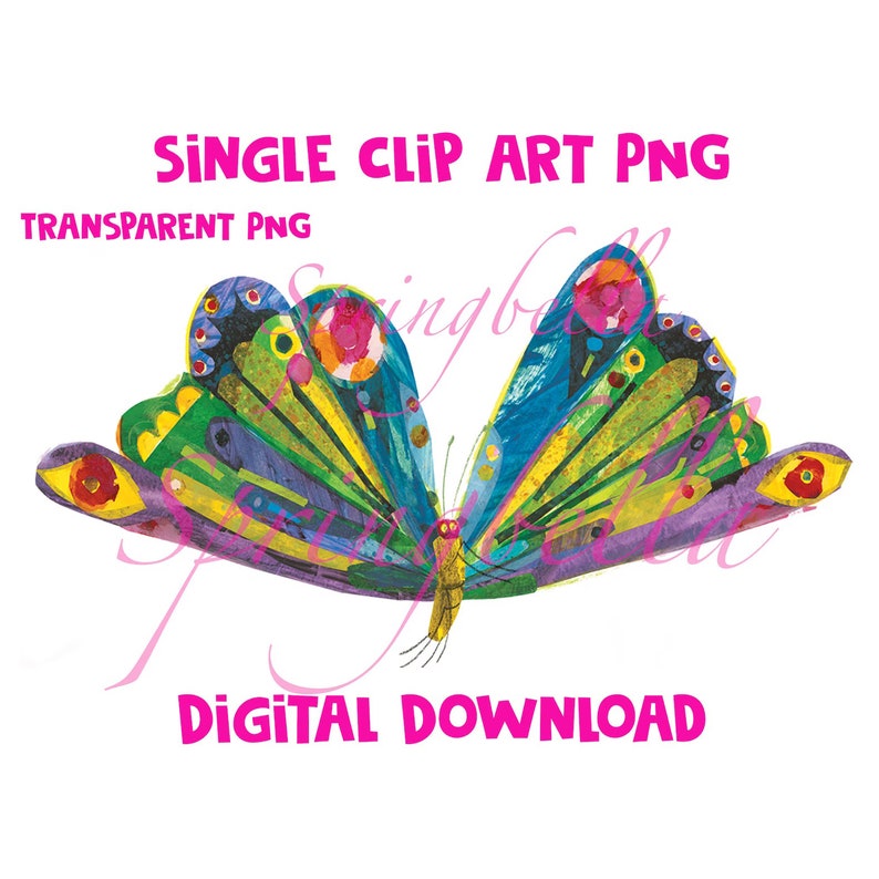 The Very Hungry Caterpillar Butterfly Single PNG SVG Transparent ...