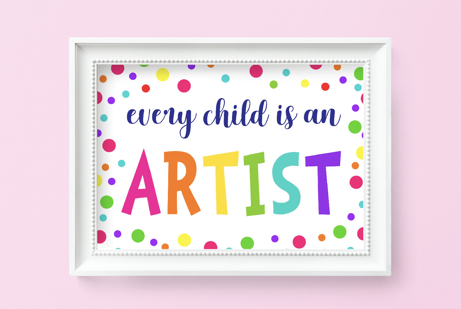 Every Child is an Artist Classroom Poster Daycare PNG File - Etsy