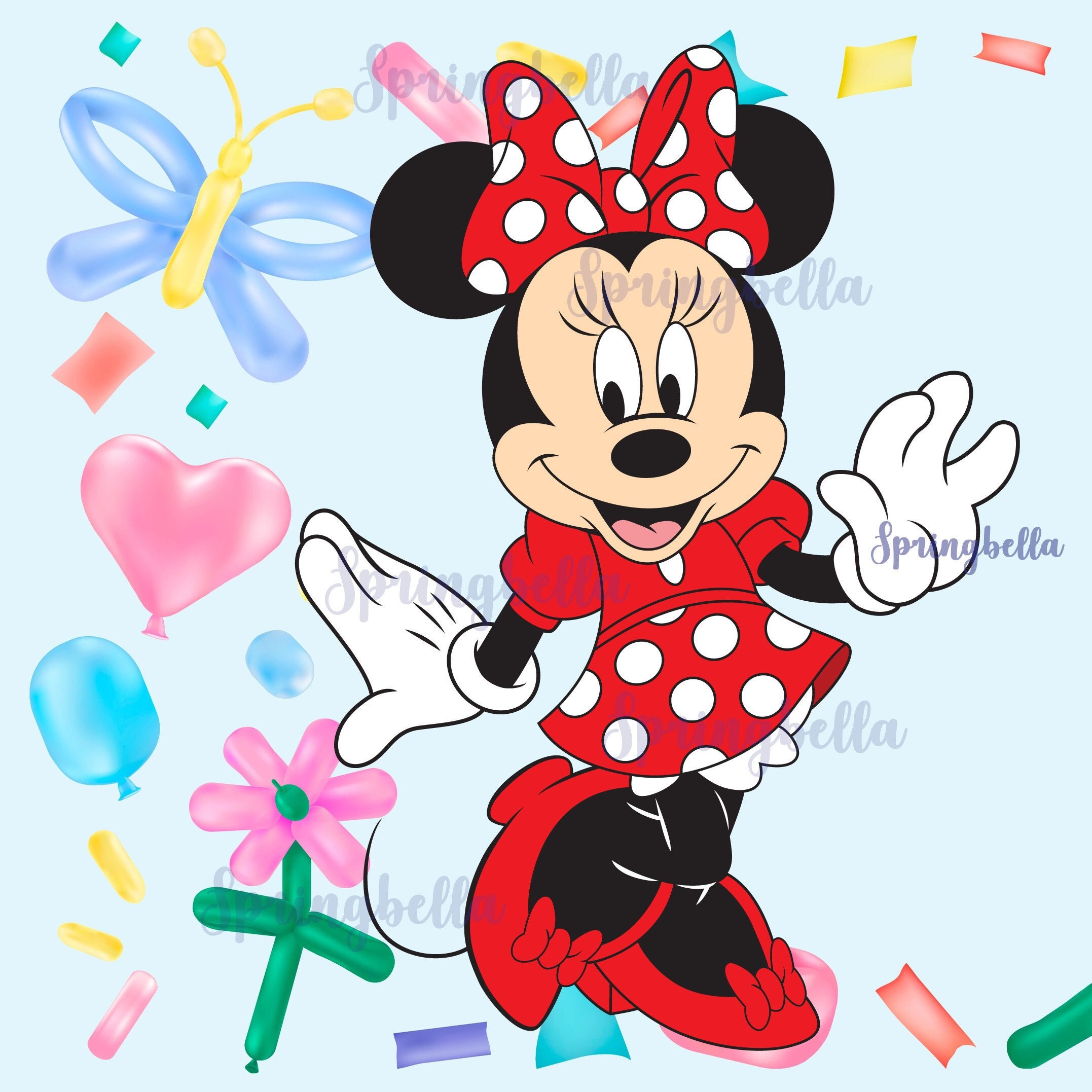 Minnie Mouse PNG Red Polka Dot Dress 4 Transparent Clipart - Etsy