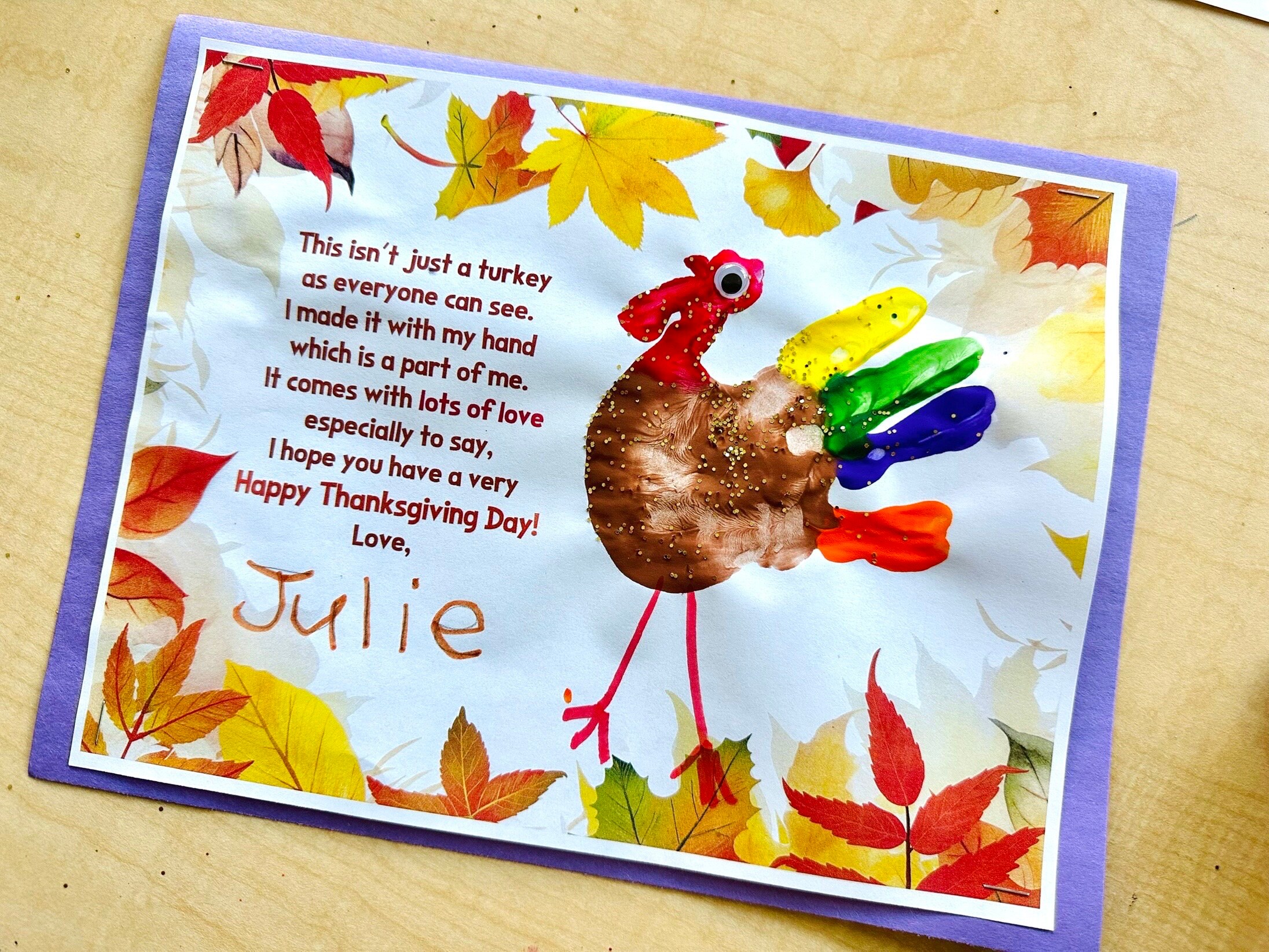 Thanksgiving Handprint Printable Art Turkey Template for Kids Digital ...