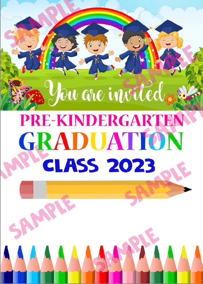Pre-k Graduation Invitation Template Editable in Canva - Etsy