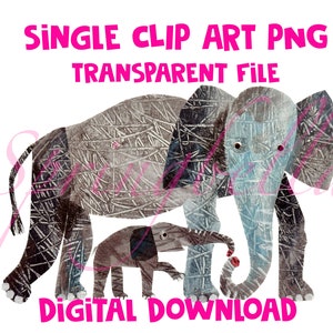 Elephants Eric Carle Single PNG Transparent Digital Download - Etsy