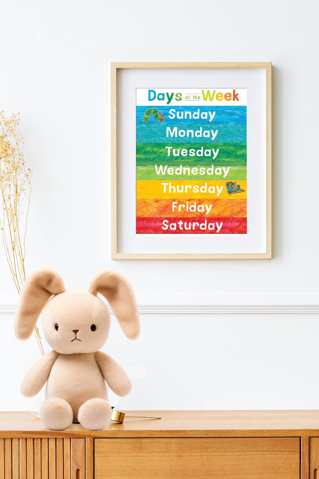 Days of the Week the Very Hungry Caterpillar Poster, Nursery Decor ...