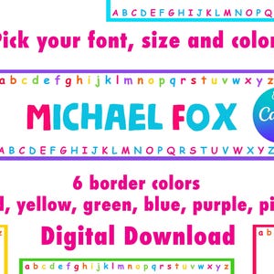 Editable Desk Name Tags in Canva Digital Download - Etsy Australia