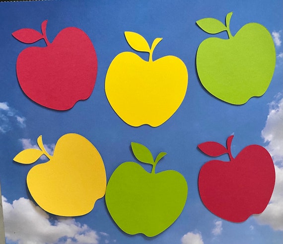 Apple Die Cuts Classroom . Bulletin Board Apple Shape | Etsy